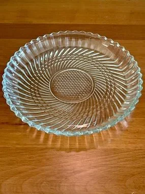 Vintage | Dining | Vintage Libbey 533 Clear Glass Swirl Block Design ...